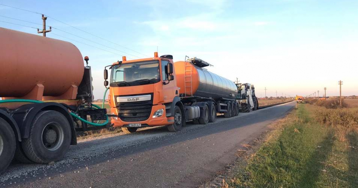 Lucrari de reciclare in situ de la Valcani spre frontiera cu Serbia