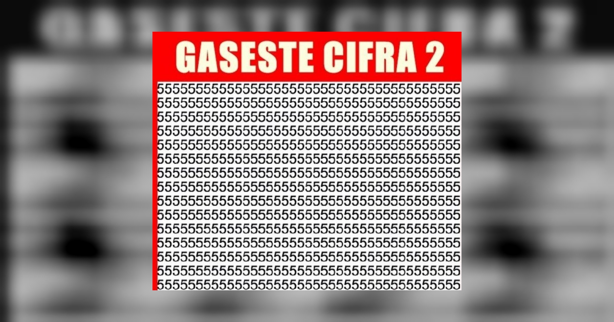 Test de vedere. Cat de buna e privirea ta? In cat timp gasesti cifra 2?